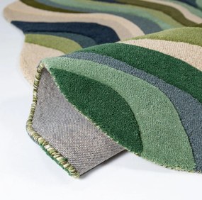 Zelený ručně tkaný vlněný koberec 140x200 cm Envy Wool – Flair Rugs