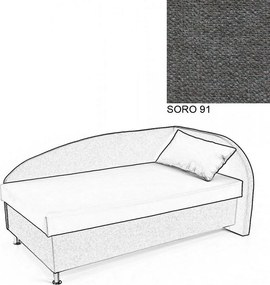 Dřevona - Elitte Čalouněná postel AVA NAVI, s úložným prostorem, 120x200, pravá, SORO 91