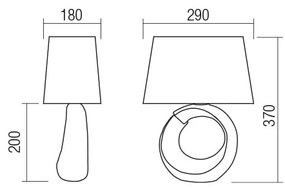 Smarter Interiérová stolní lampa Lua, v.37cm Barva: Stříbrná