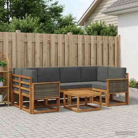 Venkovní pohovková souprava 5 ks Přirozená a Anthracitová 3385028
