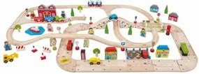 Bigjigs Rail Vláčkodráha a autodráha / 108 dílů / od 3 let