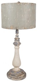 Béžová kovová vintage stolní lampa Lucienne - Ø 33x75 cm