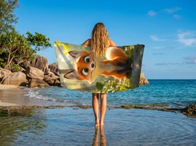 Rychleschnoucí plážová osuška VULPINA barevná 70 x 140 cm, 100% mikrovlákno