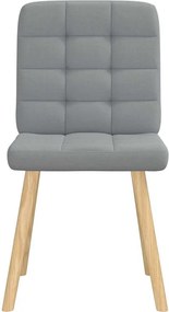 Jídelní židle 4 ks světle šedé textil 3315191