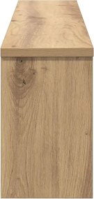 věšák, nástěnný, 5 poliček, háčky, kompozitní dřevo, 26x100x16 cm, dub artisan, Dekorino TK20260022
