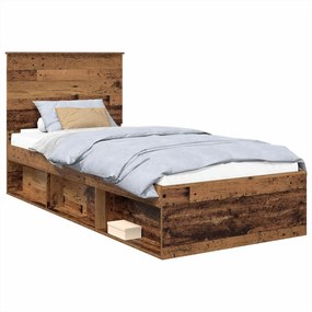 Rám postele Staré dřevo 100 x 200 cm Masivní borové dřevo 3409397