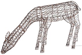Stojací lampa hnědá ratanová sob včetně LED IP44 - Flossie