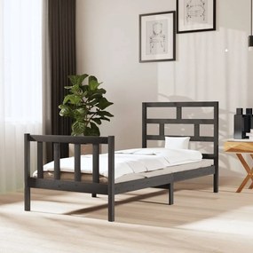 Rám postele šedý masivní borovice 100 x 200 cm,  3101340 HangarStore.cz