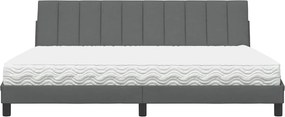 Postel s matrací Hanko tmavě šedá 200 x 200 cm textil 3310553