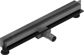 Mexen Flat Wall, sprchový žlab na zeď 2v1, 70 cm, broušený grafit, 1E30070