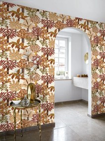 Tapeta PERADENYIA Casamance Odstín Tapety: Off White / Terracotta 75940304