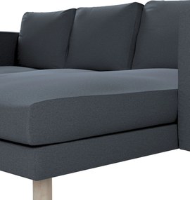 Potah na pohovku IKEA Norsborg 3-místná se šezlongem barva modrá látka pletený vzor