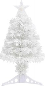 Vánoční stromek s LED osvětlením bílý 64 cm optické vlákno 328448