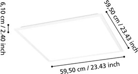 Eglo 901514 -LED RGBW St. přisazený panel MORADILLO-Z LED/33W/230V 60x60 cm bílá