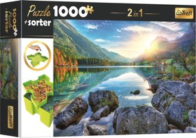 Puzzle trefl puzzle s třídičem 2v1 jezero hintersee, německo 1000 dílků