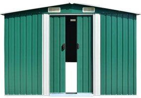 143352 vidaXL Zahradní domek 257 x 597 x 178 cm kovový zelený