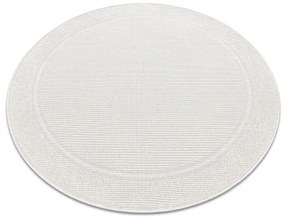 Dywany Luszczow Kusový koberec kulatý TIMO 5979 SISAL venkovní rám bílý Rozměr koberce: 120 cm KRUH