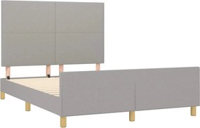 Rám postele bez matrace světle šedý 140 x 200 cm textil 3124895