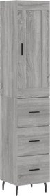 vidaXL Skříň highboard 34,5 x 34 x 180 cm kompozitní dřevo [3200215] Barva: bílá s vysokým leskem