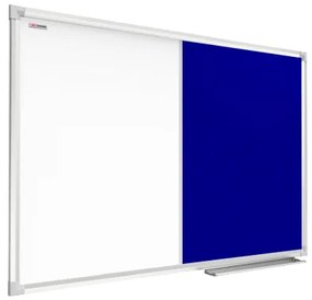 Allboards,Textilní a bílá magnetická tabule COMBI v hliníkovém rámu - 90x60 cm,CO96FN