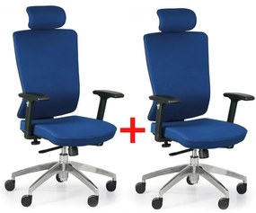 B2B Partner Kancelářská židle NED F, Akce 1+1 ZDARMA, modrá