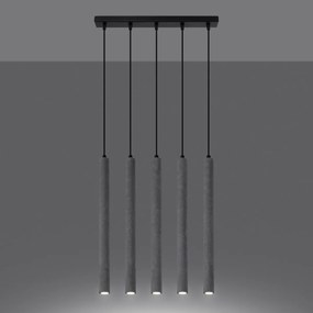Sollux Lighting Závěsné svítidlo PASTELO 5L betonové