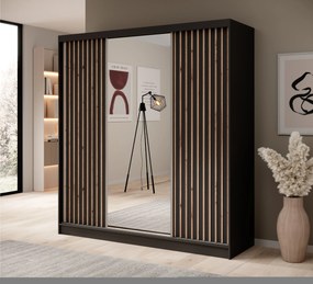 ADRK Furniture Šatní skříň s zrcadlem Ida 200 ADRK-SW-IDA-B-200