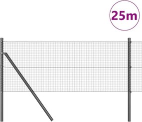 Zemní upevnění svařované drátěné ploty 25 x 0,5 m Šedá Síťovina 3351833