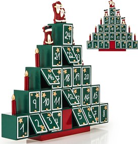 Spielwerk Dřevěný adventní kalendář – pyramida se šuplíky