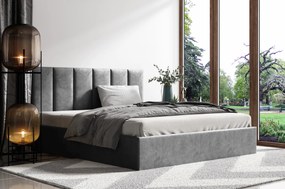 Eka Čalouněná postel Lucy 1 - 180x200 cm Barva látky Trinity: Krémově bíla (Trinity 2301), Úložný prostor: Bez úložného prostoru