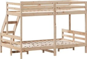 Patrová postel 80 x 200/120 x 200 cm masivní borové dřevo 3207177