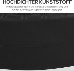 Stojan na slunečník Outsunny 29kg podstavec pro slunečník s tyčí Ø38/48mm, vzhled ratanu, ideální pro zahradu a balkon, HDPE černá Ø51x36cm |