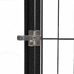 Ohrádka pro psy 4 panely černá 100x50 cm práškovaná ocel 171795