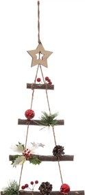 Nástěnný vánoční stromeček z větví, 120 cm