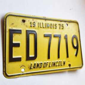 Americká SPZ Illinois 1975 Yellow ED7719
