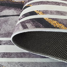 DY Tmavě šedý koberec s mramorovým vzorem Horeca-New 118 Rozměr: 60x100 cm