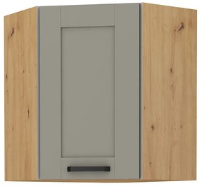 Horní rohová kuchyňská skříňka Lucid 58 x 58 GN 72 1F (dub artisan + claygrey). 1045502