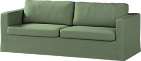 Potah na pohovku IKEA Karlstad 3-místná, nerozkládací, dlouhý barva zelená látka pletený vzor