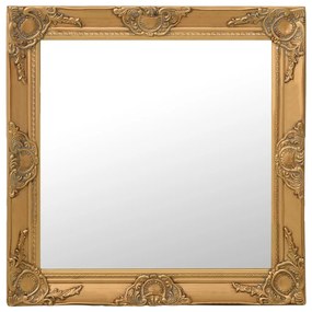 Nástěnné zrcadlo barokní styl 60 x 60 cm zlaté 320333