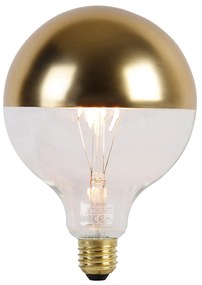 E27 stmívatelná LED lampa G125 horní zrcadlo zlatá 4W 200 lm 1800K
