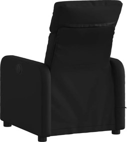 Masážní polohovací křeslo černé, umělá kůže 3206875