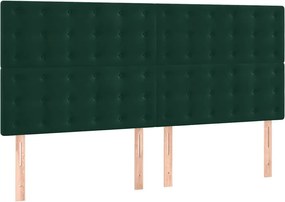 Rám postele bez matrace tmavě zelená 140 x 190 cm samet 3125998