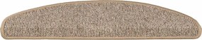 Schodové rohože 15 ks 65 x 21 x 4 cm hnědé, půlkulaté, velké 149855
