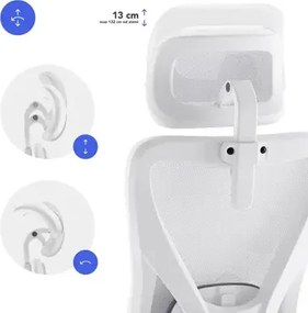 SENSE7 Tone bílo-šedá / Kancelářské ergonomické křeslo / nosnost 130 k