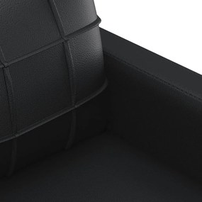 3místná pohovka černá 180 cm umělá kůže - Default Title