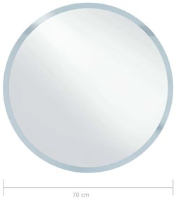 Koupelnové zrcadlo s LED osvětlením | 70 cm