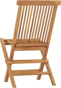 vidaXL Skládací zahradní židle 6 ks masivní teakové dřevo [3096591]