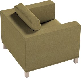 Potah na křesko IKEA Karlanda, krátký barva zelená látka pletený vzor