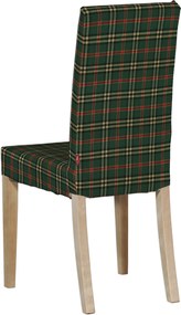 Potah na židli IKEA Harry, krátký barva zelená látka vzorované