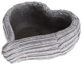 Pietní dekorace Betonový květináč Srdce, 23 x 10 x 23 cm